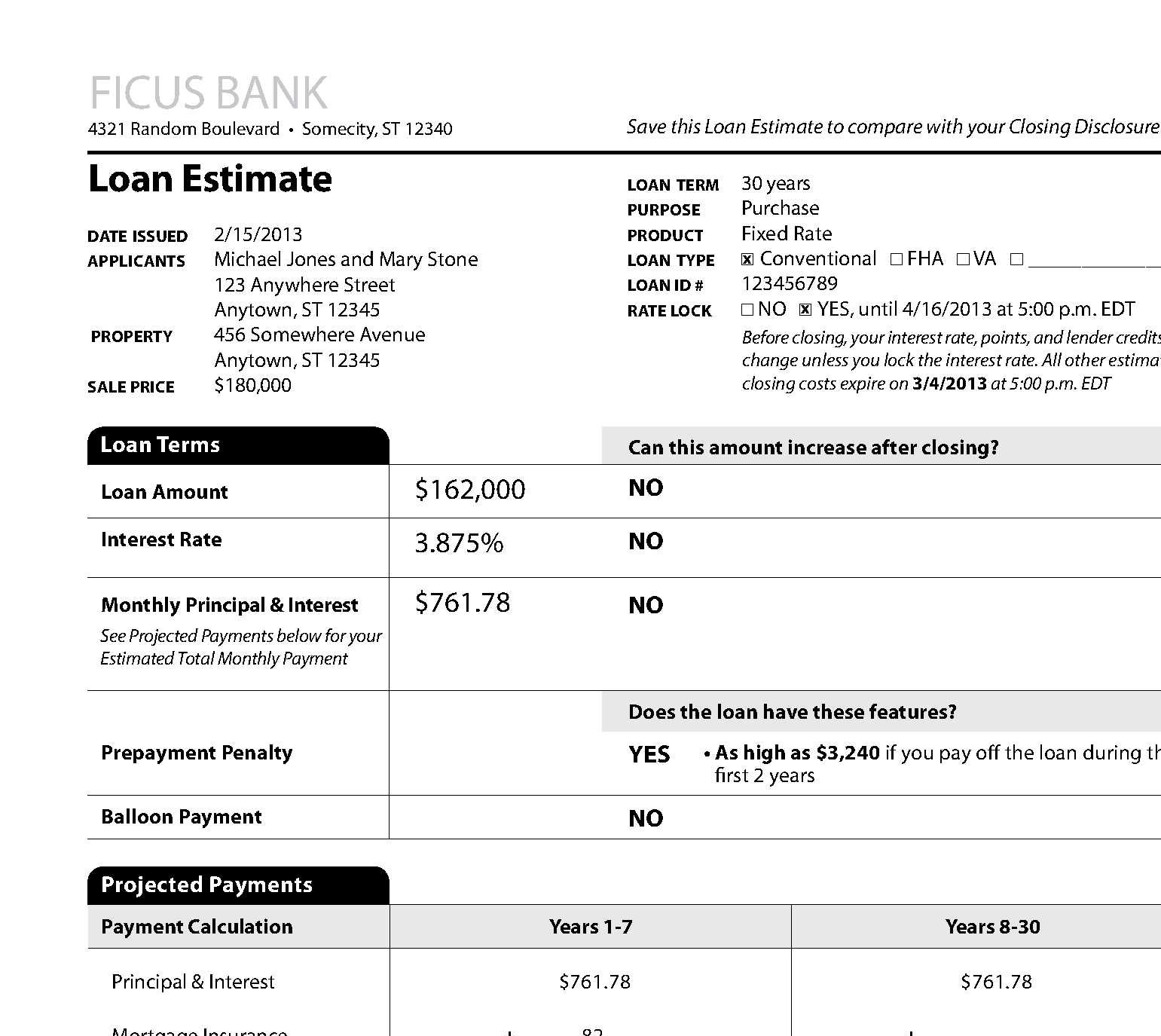 Printable Loan Estimate Form Printable Forms Free Online